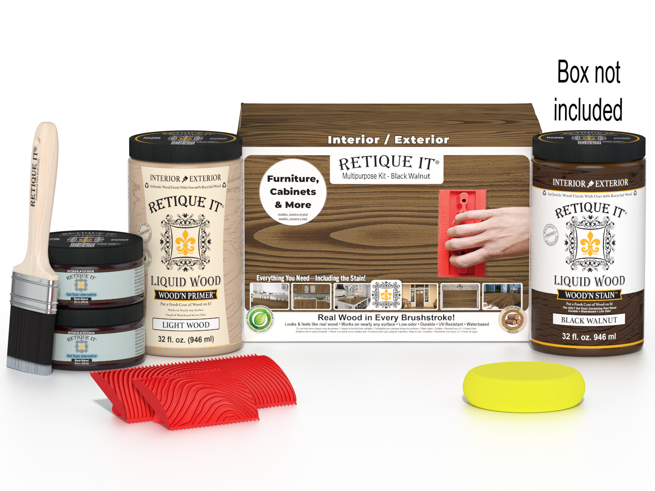 Multi-purpose Wood'n Kit (Large) - Black Walnut | Retique It®