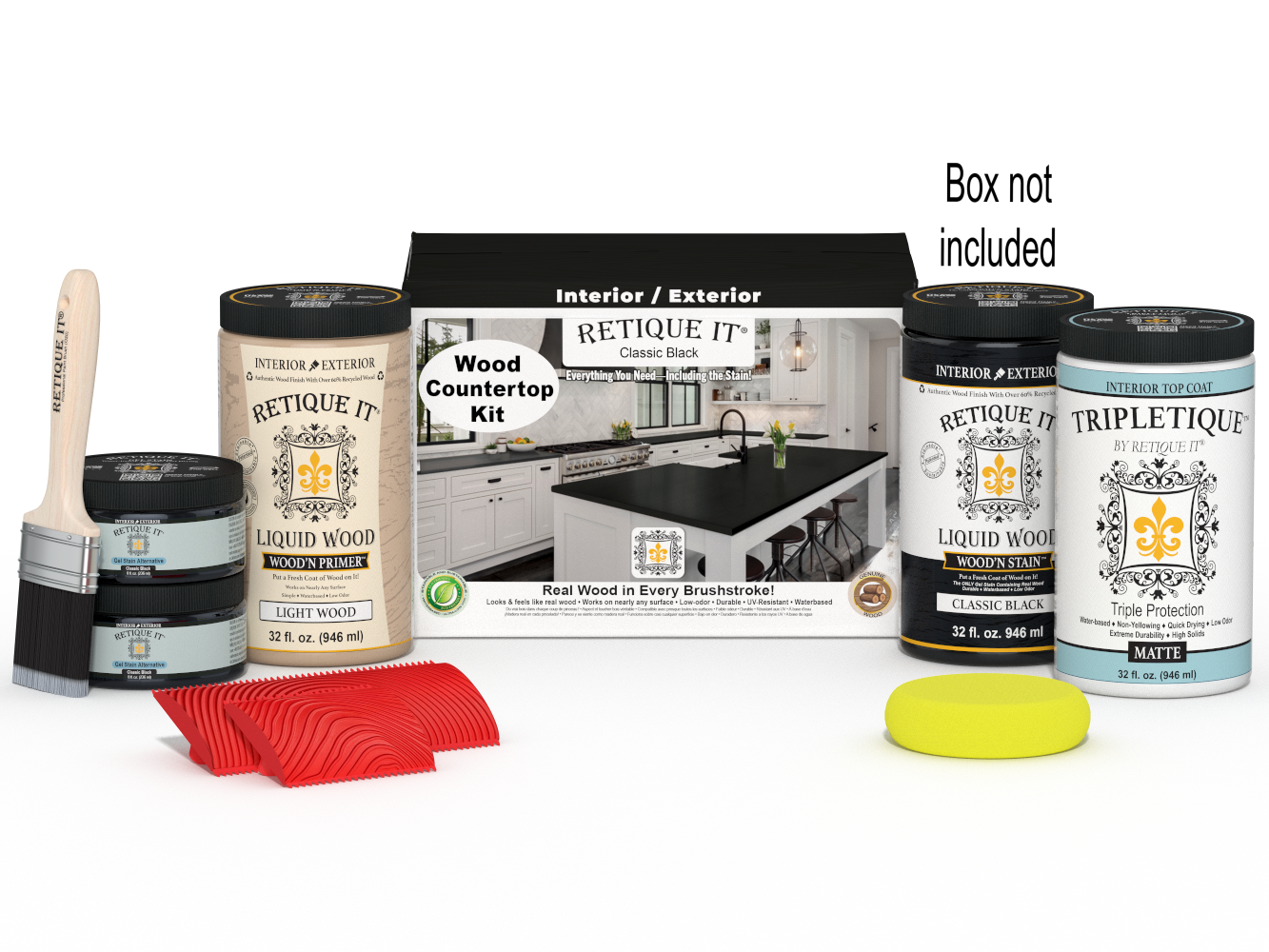 Countertop Kit - Full Kitchen Classic Black | Retique It®
