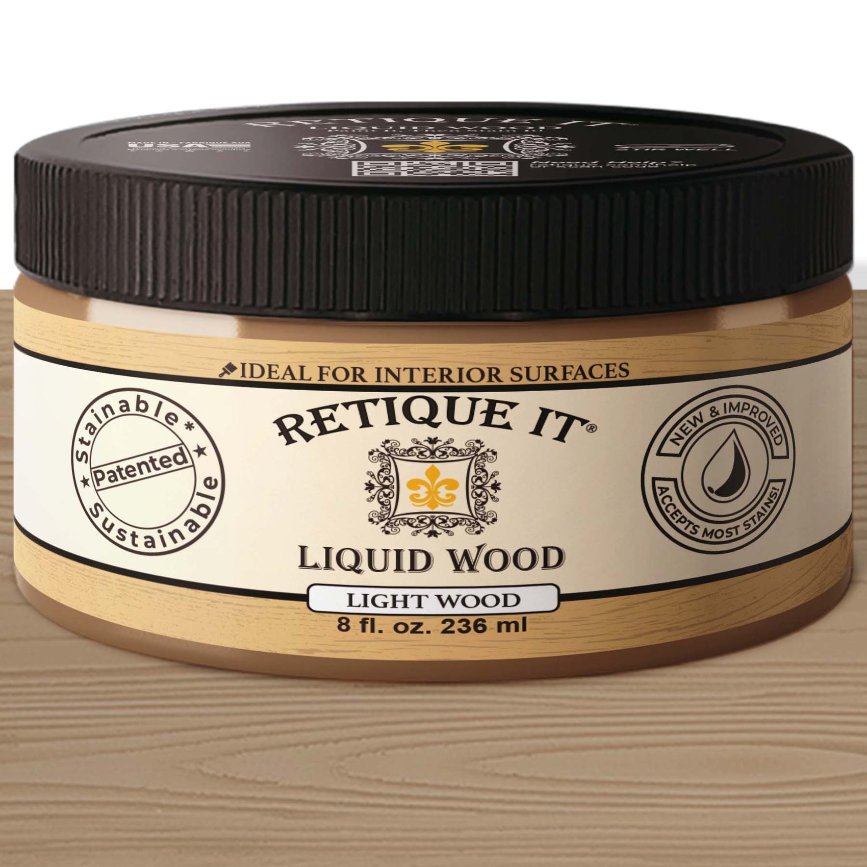 Retique It Liquid Wood - Light Wood Half Pint (8oz) - Paint It Then ...