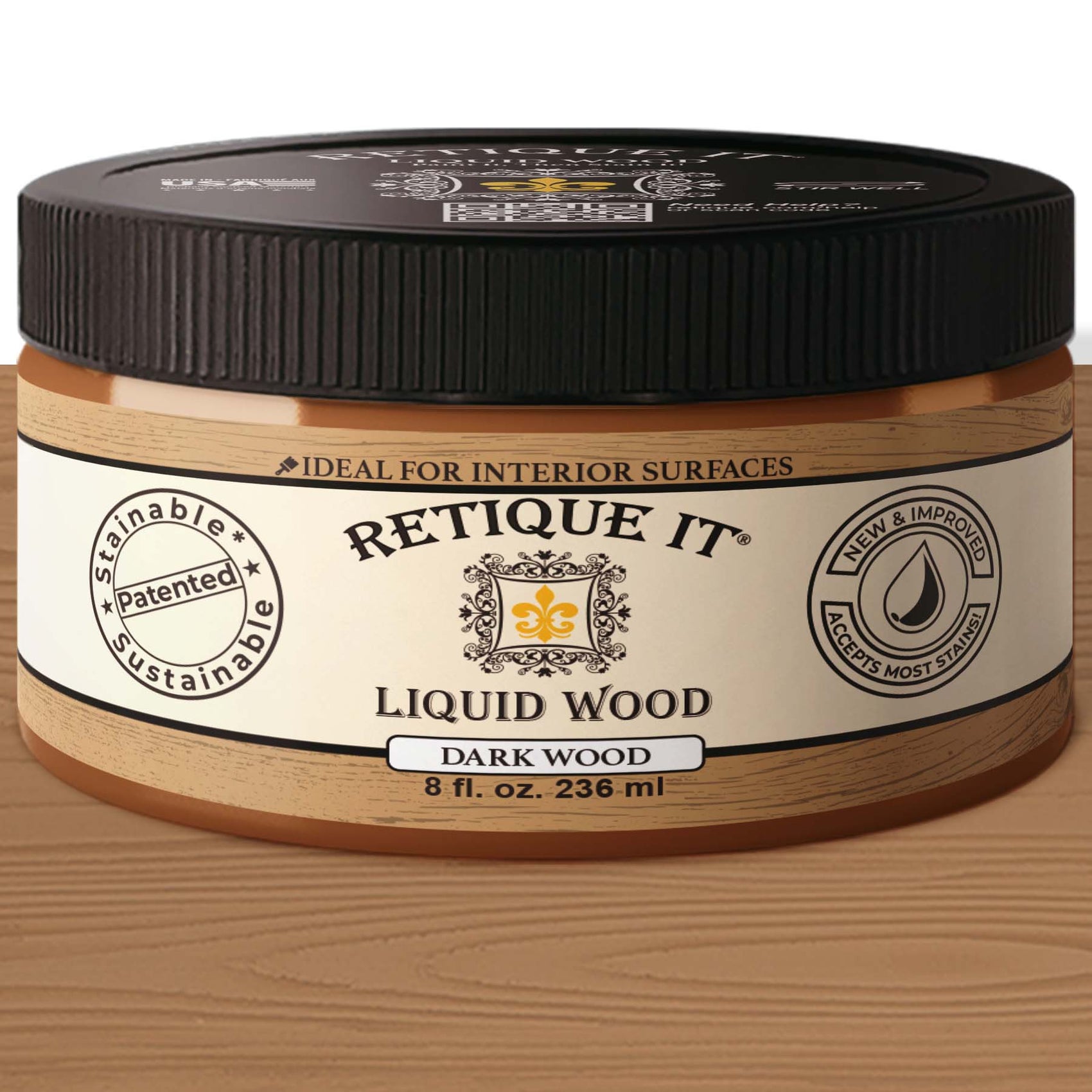 Retique It Liquid Wood - Light Wood Half Pint (8oz) - Paint It Then ...