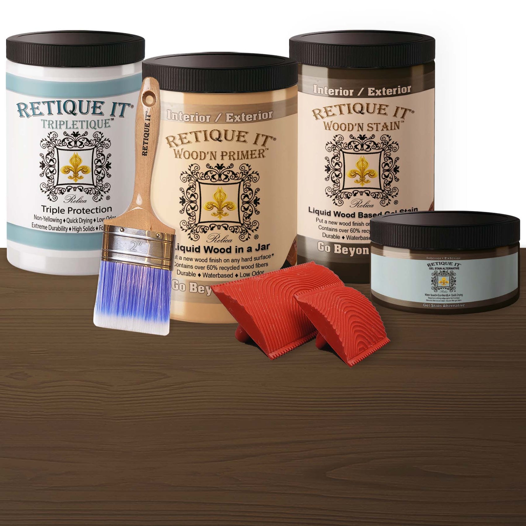 Wood'n Finish Full Kitchen Countertop Kit - Black Walnut | Retique It® Shop