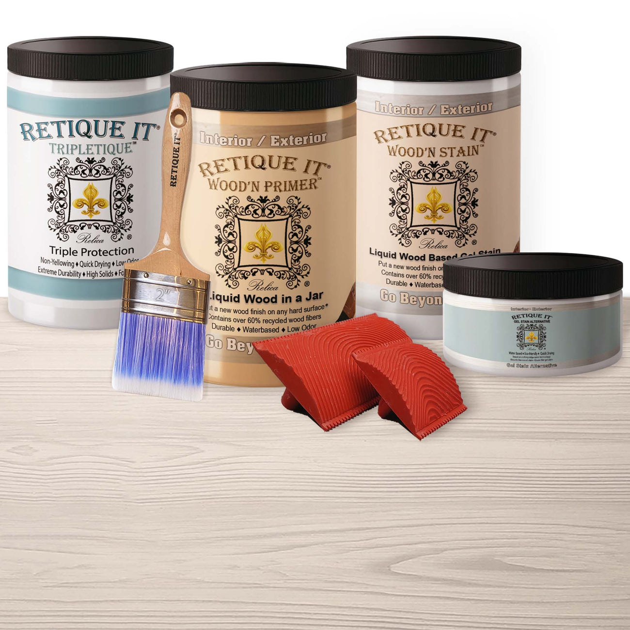 Wood'n Finish Full Kitchen Countertop Kit - White Wash | Retique It® Shop