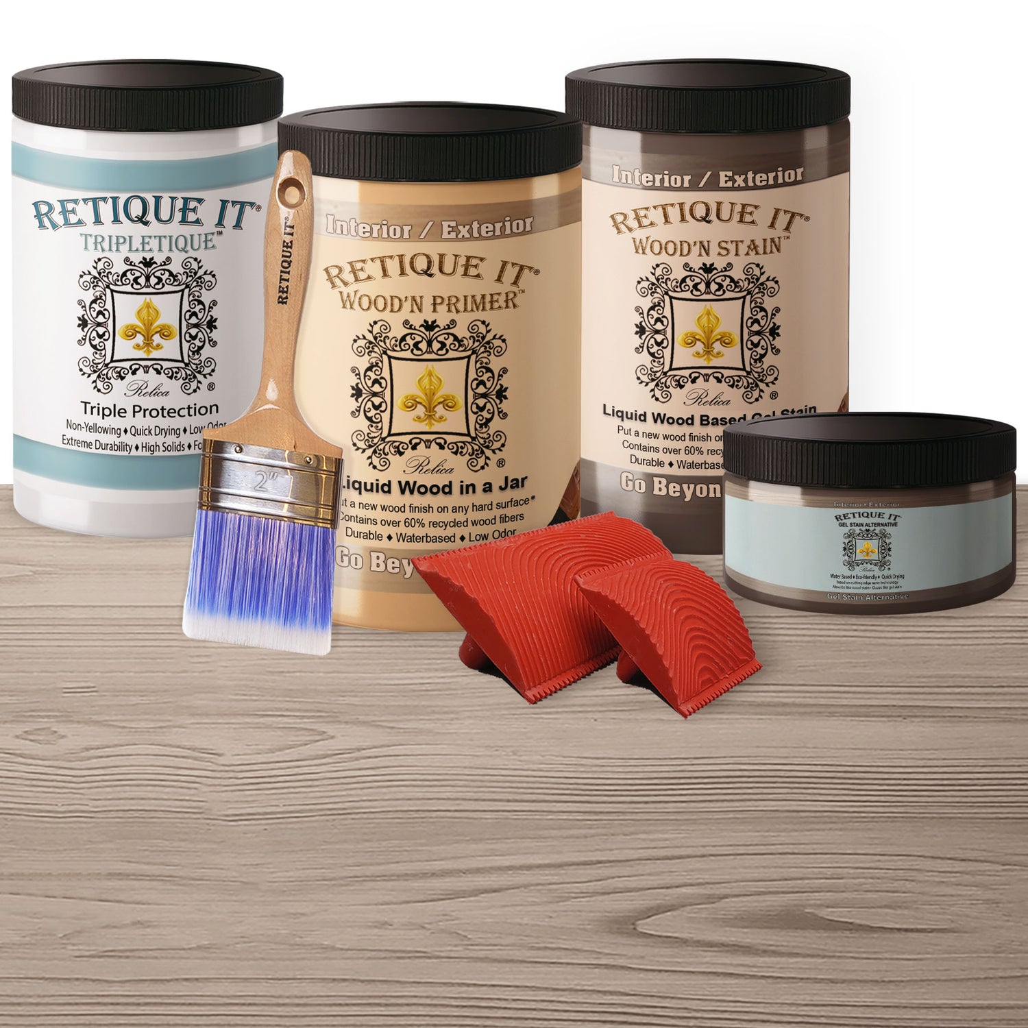 Wood'n Finish Full Kitchen Countertop Kit - Weathered Wood | Retique It ...