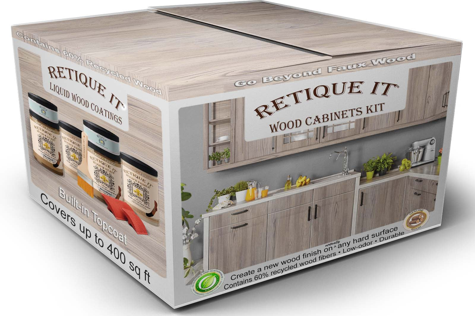 Wood'n Finish Cabinet Kit (Grained) - French Oak | Retique It® Shop